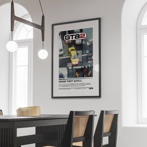 Grand Theft Auto 2 Poster Print GTA Poster Gaming Poster 4 Colors ...