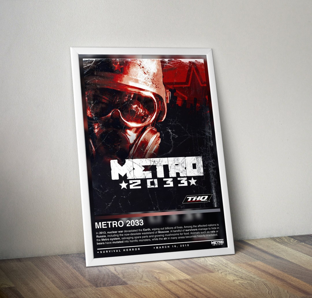Metro 2033 Poster Metro 2033 Print Gaming Poster 4 Colors Gaming Decors ...