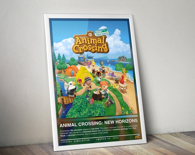 Animal Crossing New Horizons Poster Print Gaming Poster 4 Colors Gaming ...