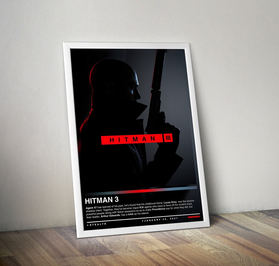 Hitman 3 Poster Print Hitman Cover Gaming Poster 4 - Etsy