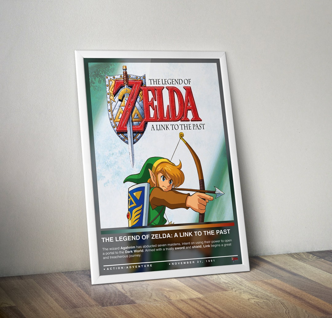 The Legend of Zelda A Link to the Past Poster Print Gaming Poster 4 ...