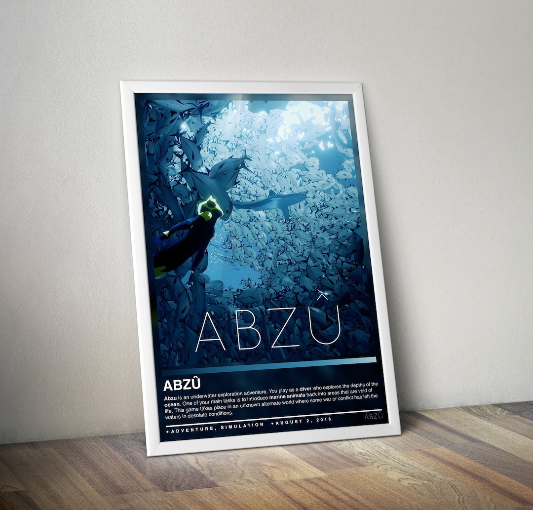 Abzu Poster Print Gaming Cover Gaming Poster 4 Colors Gaming Decor ...