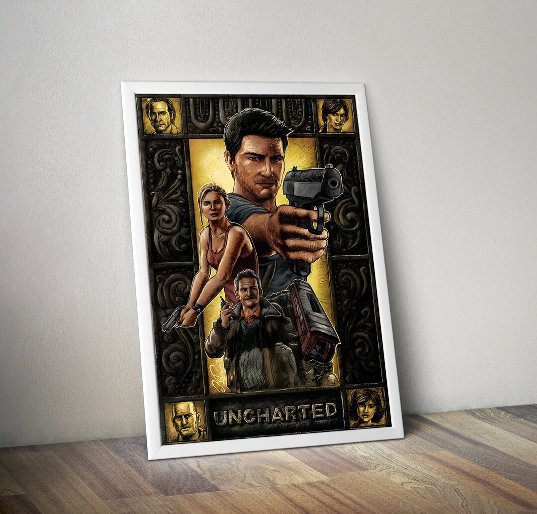 Uncharted: Temple Run Poster Uncharted Prints Nathan Drake Poster Video Game Posters Gaming ...