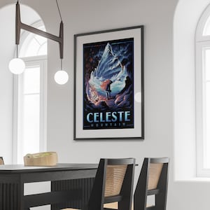 Celeste Poster Gaming Poster Celeste Prints Video Game Poster Madeline ...