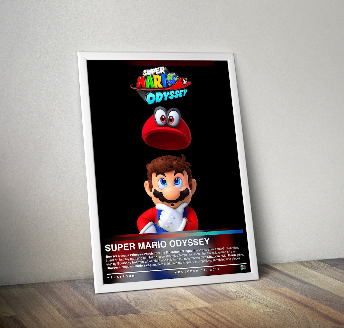 Super Mario Odyssey Poster Super Mario Print Gaming Poster - Etsy