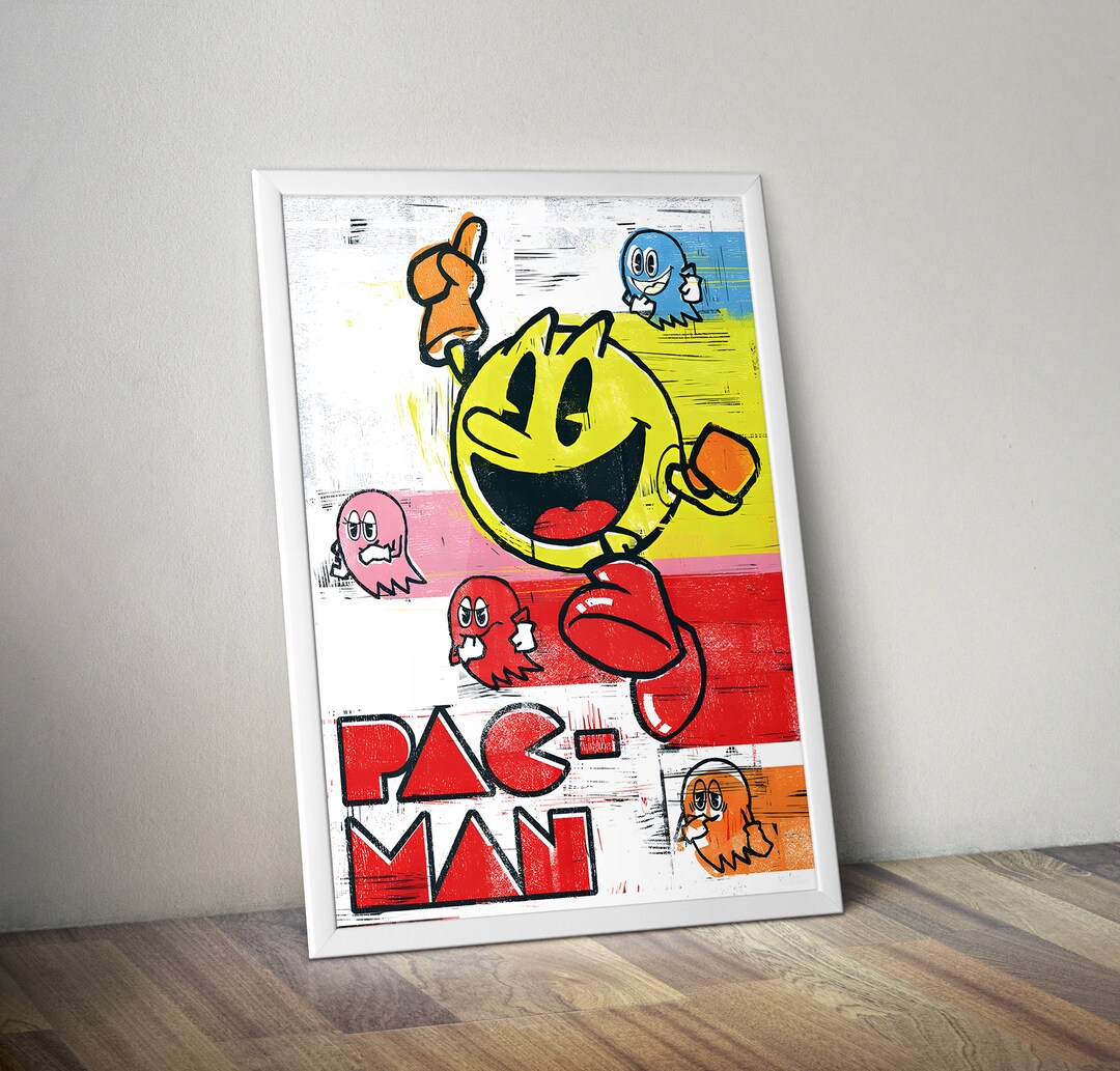 Pac-man Poster Gaming Poster Pac-man Prints Video Game Poster Gaming ...
