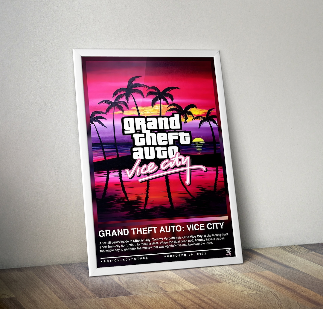 Buy Grand Theft Auto Vice City Poster GTA Poster Gaming Poster 4 Colors ...