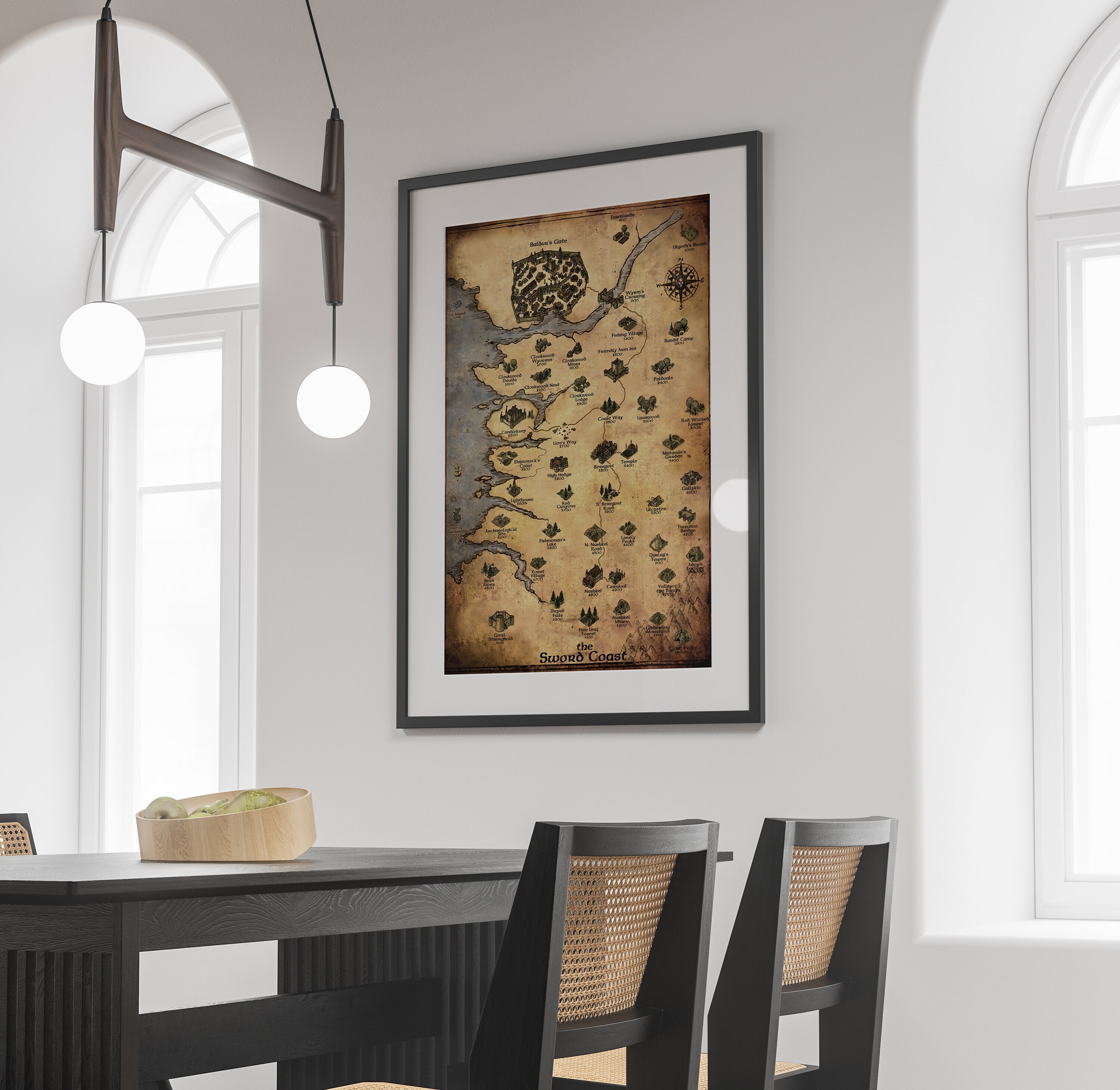 Baldur's Gate Poster Baldur's Gate Map Poster - Etsy Australia