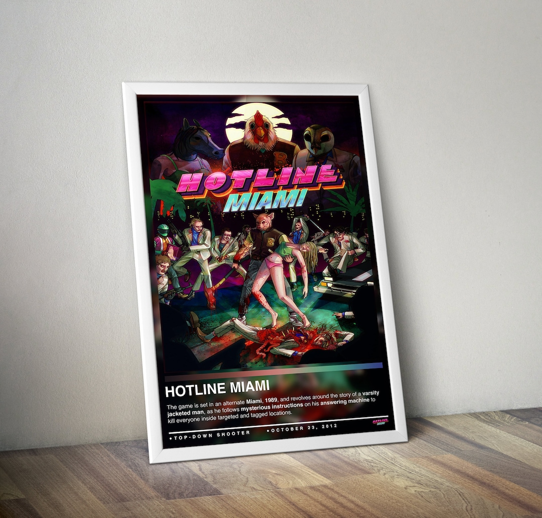 Hotline Miami Poster Print Hotline Miami Cover Gaming - Etsy