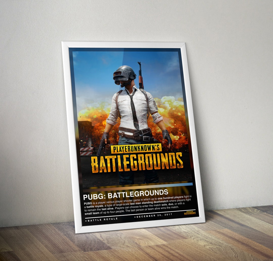 PUBG Poster Print Playerunknown's Battlegrounds Gaming Poster, 4 Colors ...
