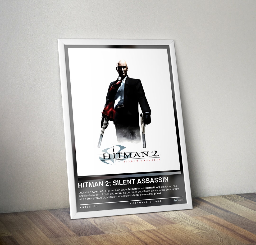 Hitman 2 Silent Assasin Poster Print Hitman Cover Gaming Poster 4 ...