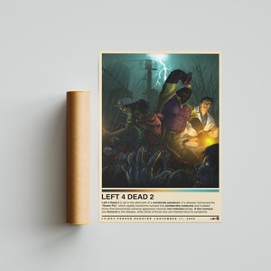 Left 4 Dead 2 Poster Left 4 Dead 2 Print Gaming Poster 4 Colors Gaming ...