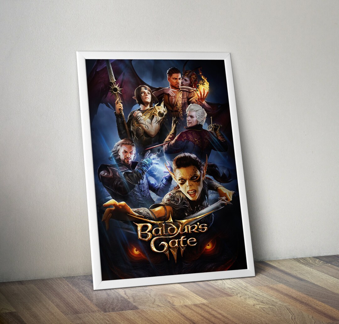 Baldur's Gate Poster Heroes of Baldur's Gate Gaming Poster Video Game ...