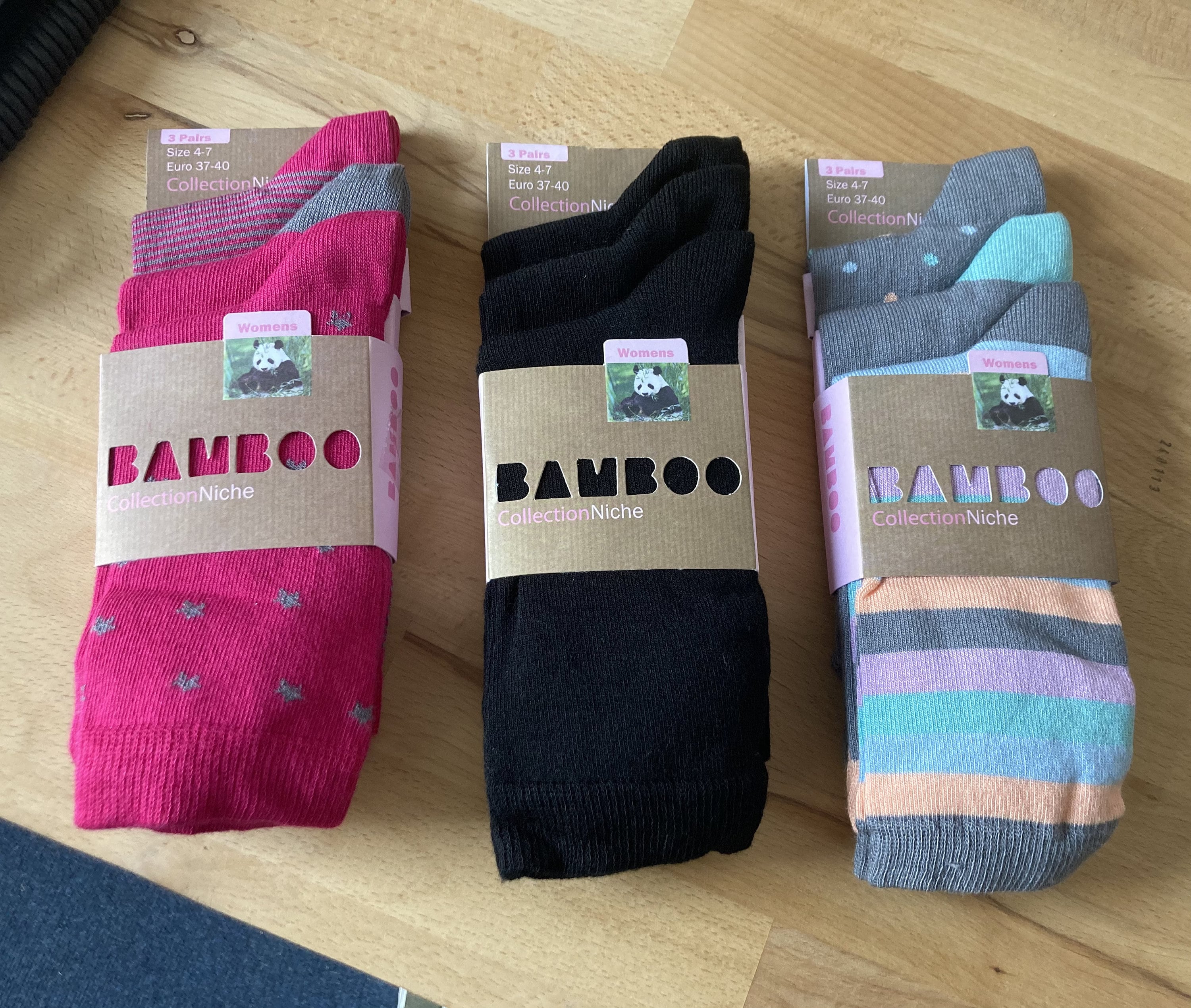 Womens 100 Bamboo Socks 3 Pair Packs Etsy