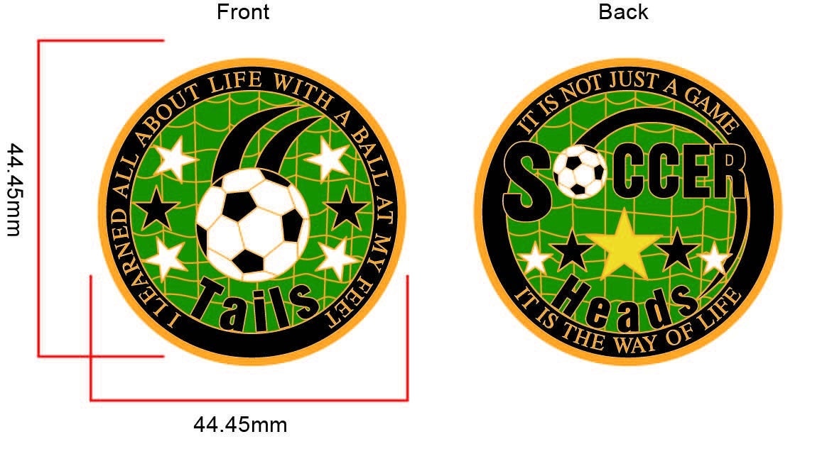 Graphic Referee Challenge Coin Toss Sports Soccer Not Just A Game 1.75 ...