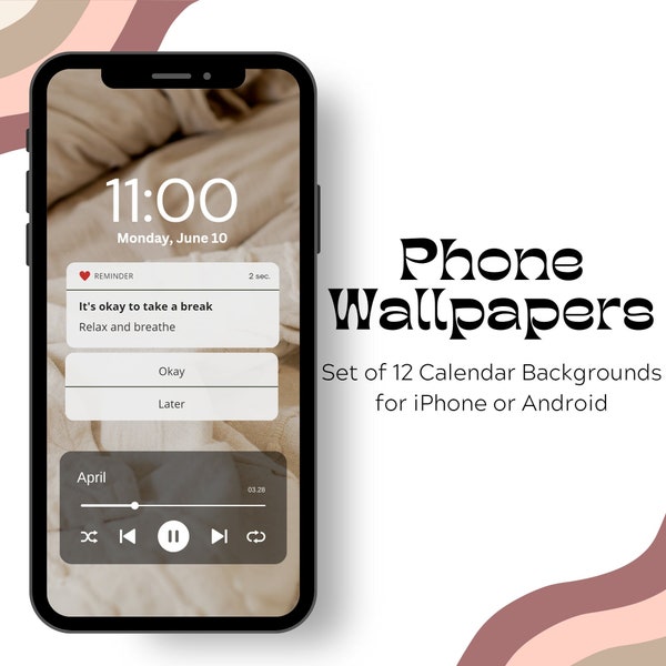 Lock Screen Calendar - Etsy