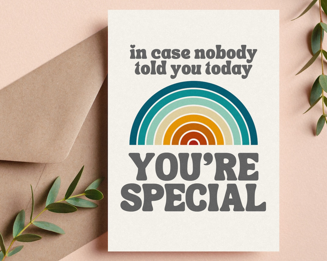 You're Special Card Birthday Greeting Thank You Card A6 Card - Etsy