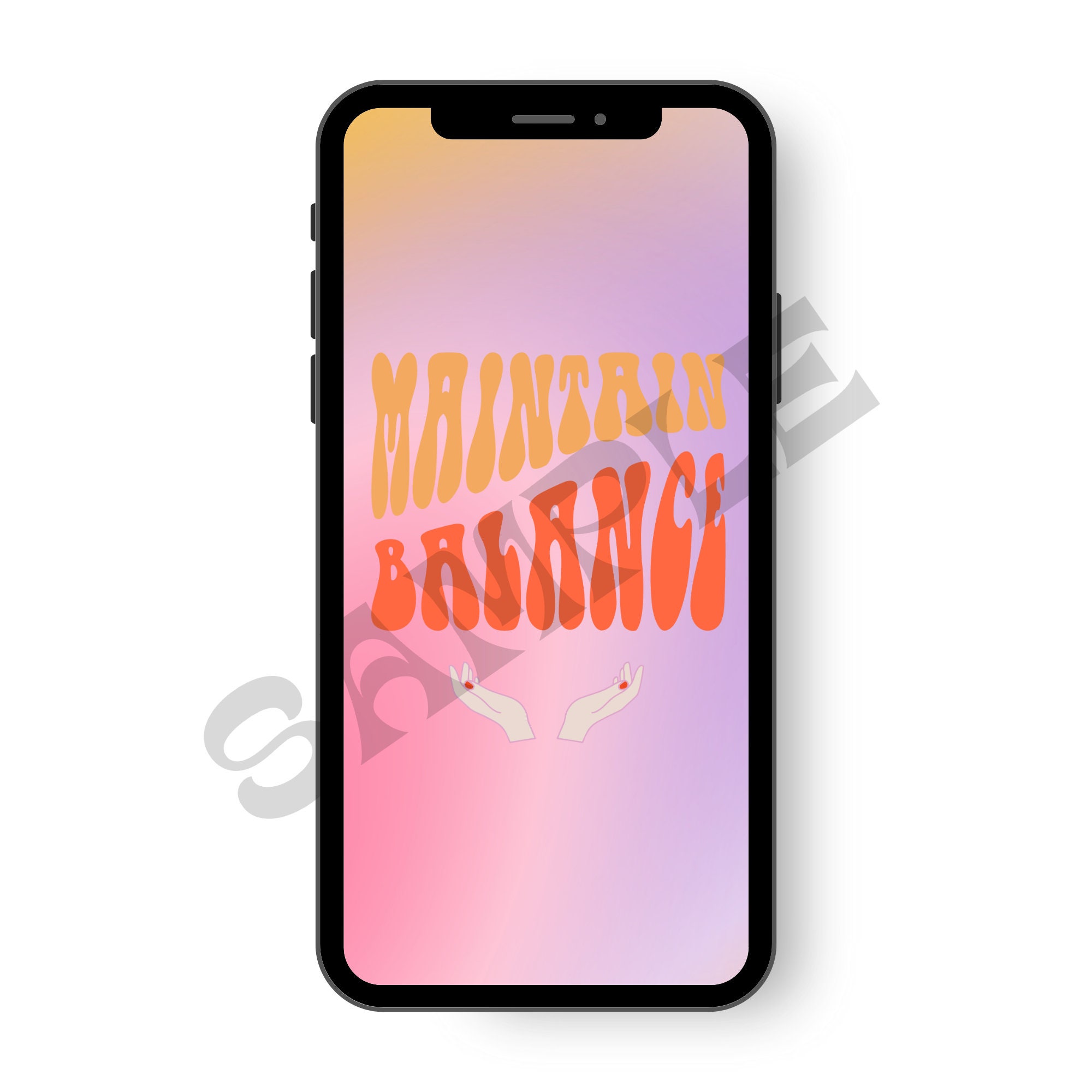 Phone Lock Screen Wallpapers Set of 3 Groovy Inspirational Backgrounds ...