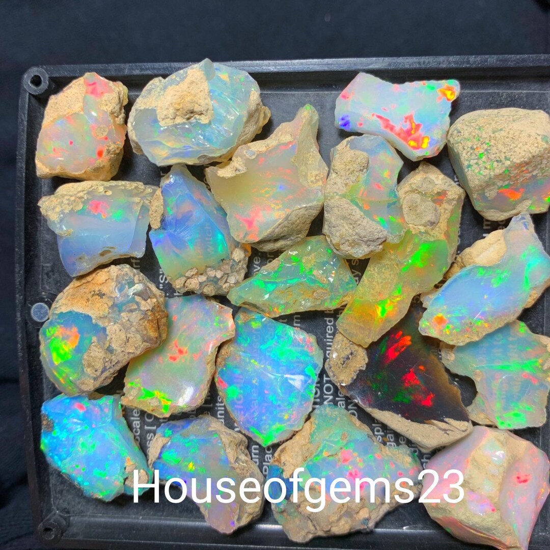 50 Carat Welo Fire Opal, AAA Grade, Opal Polish Rough, Rainbow Fire ...