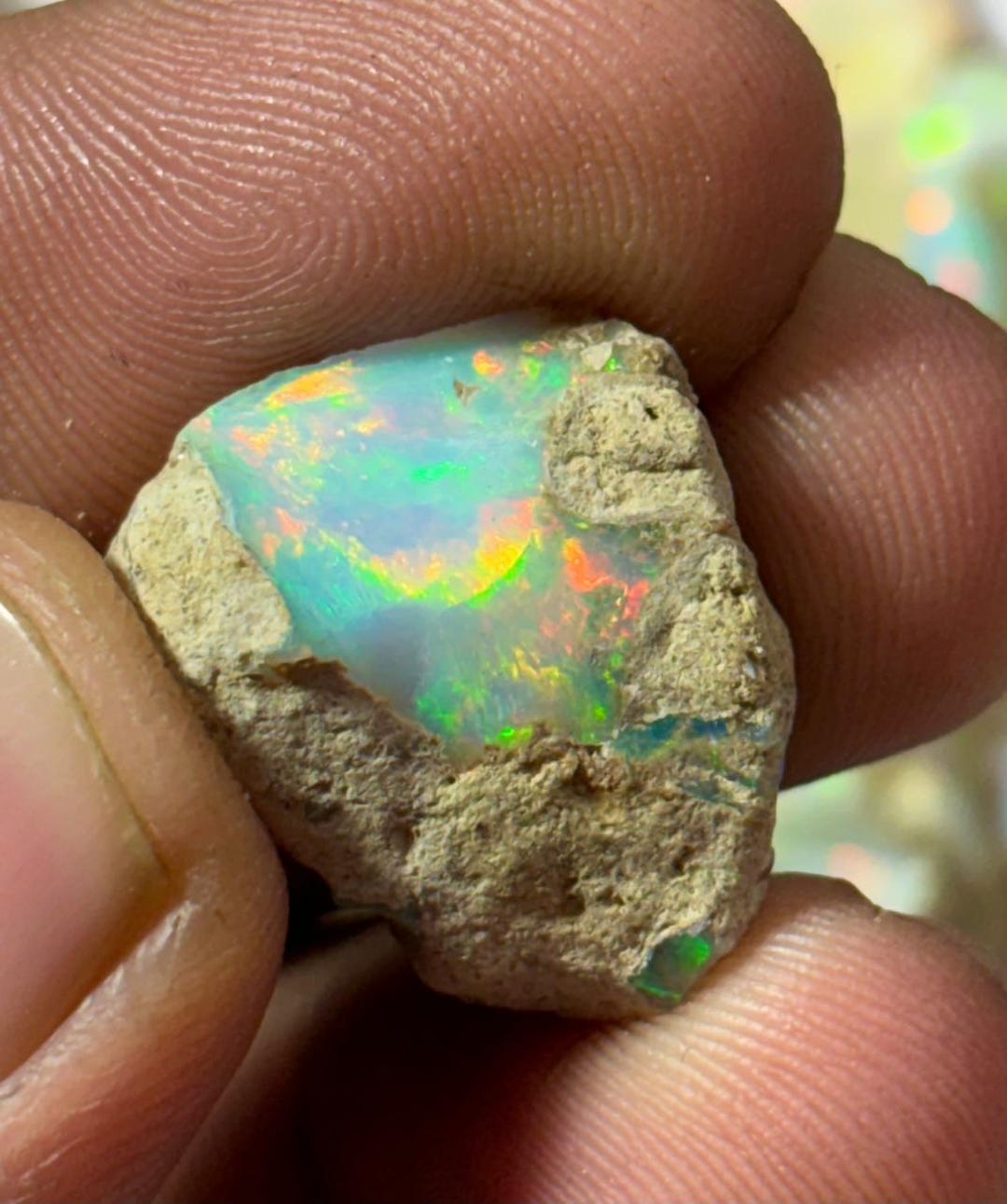 Opal Rough Rainbow Fire Opal Unpolished Rough Welo AAA Quality Opal Gemstone Top Quality Flash ...