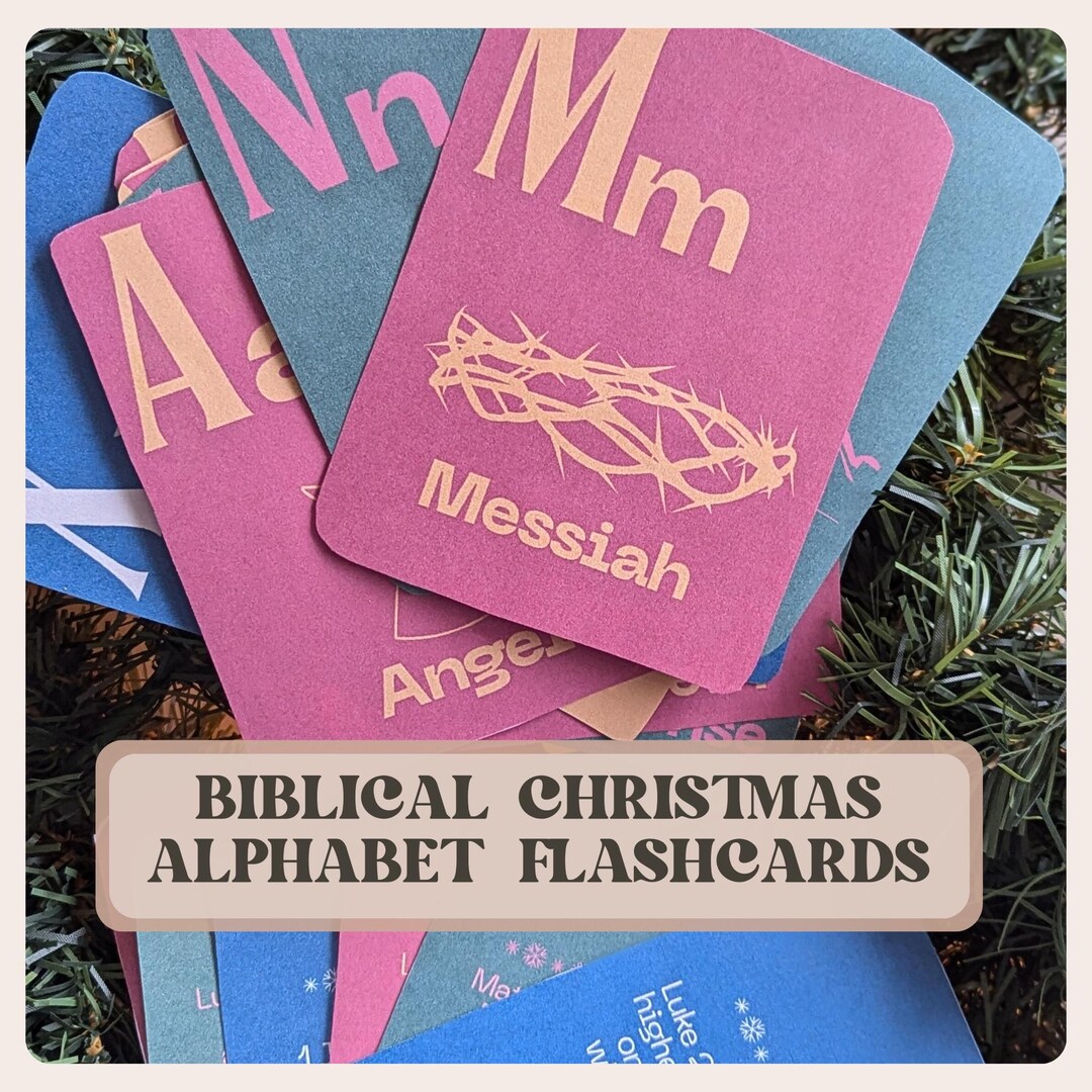 BIBLICAL CHRISTMAS Alphabet Flashcards | Gospel Christian Nativity ABC ...