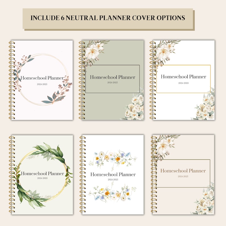 Neutral Homeschool Planner Ultimate Printable | 2024-25 Block + Loop ...