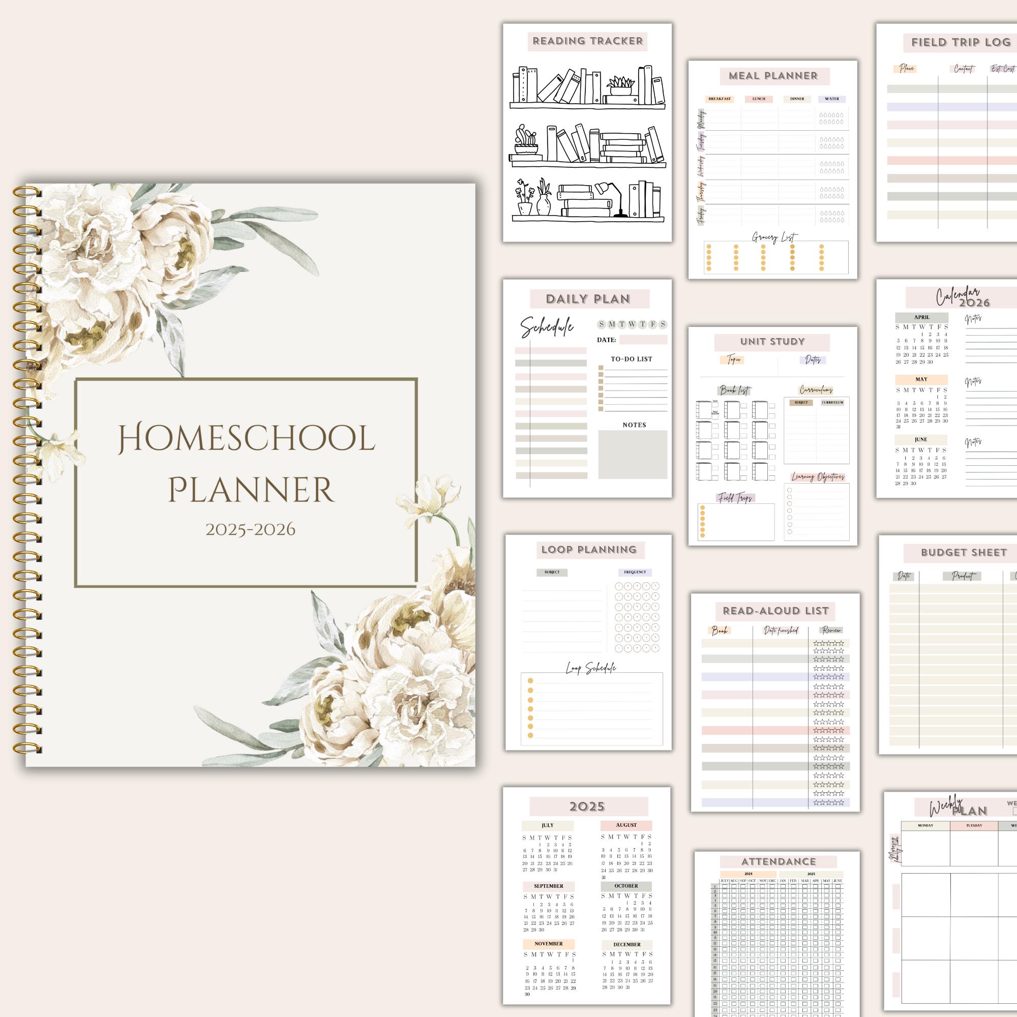 ULTIMATE Homeschool Planner 2025-26 | Neutral Layout | Block + Loop ...