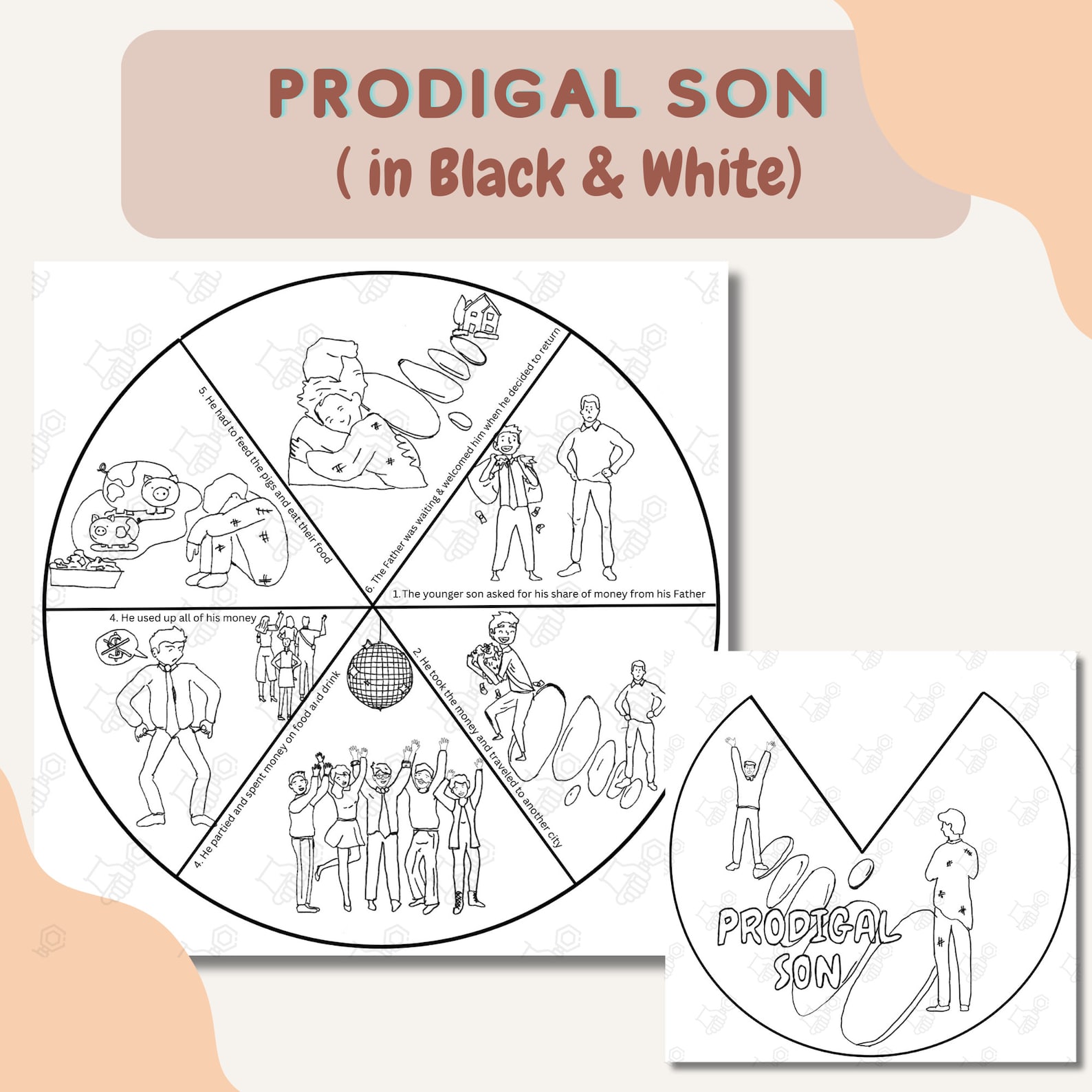 Prodigal Son Spinner | Bible Story Craft | Sunday School Craft | Modern ...
