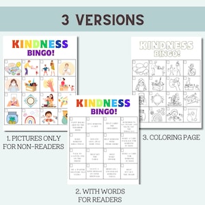 KINDNESS BINGO | Printable Game With Acts of Kindness | Coloring BINGO ...