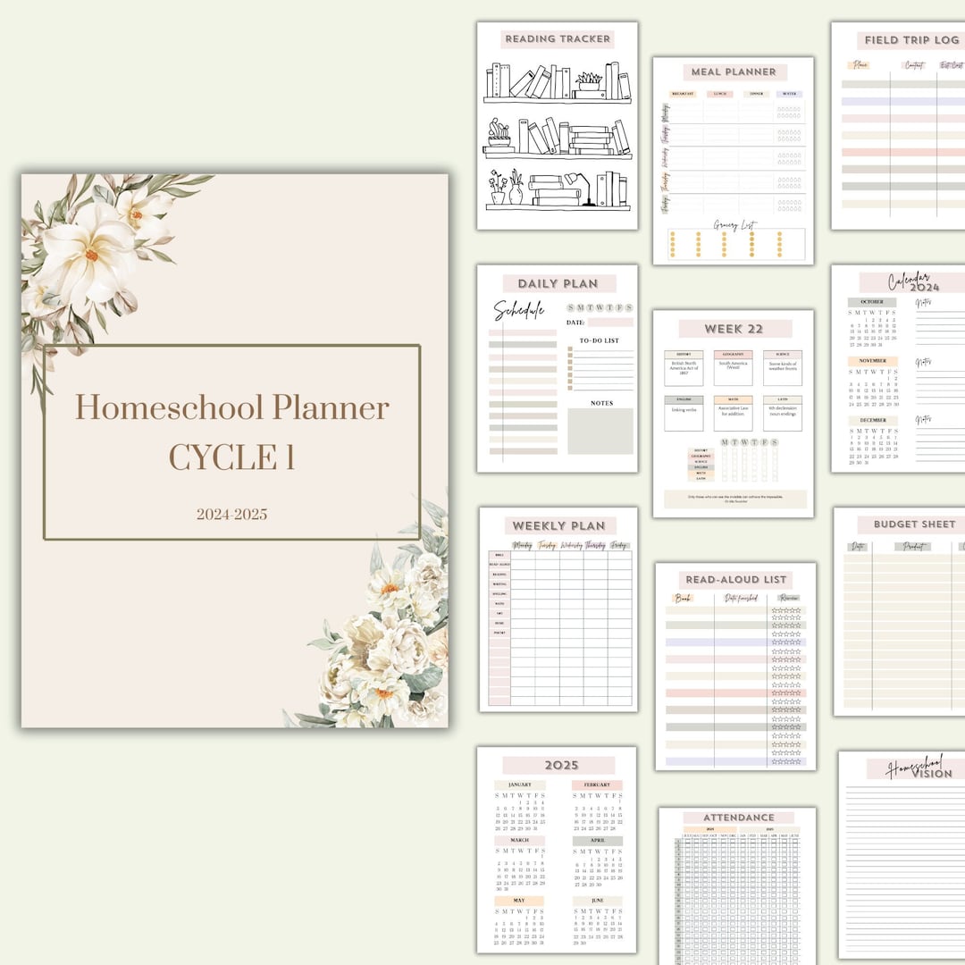 Cycle 1 Homeschool Classical Conversations Planner | Neutral Aesthetic ...