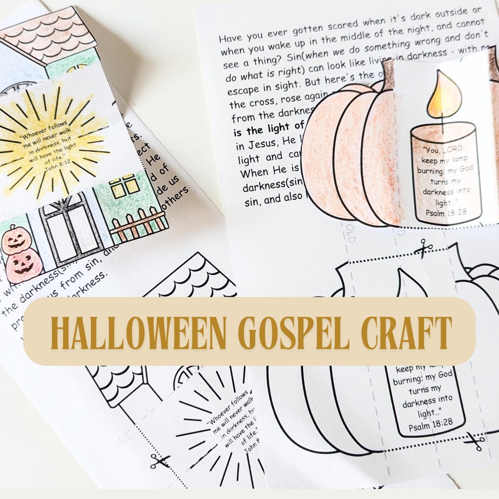 Christian Halloween Gospel Craft | Gospel Tracts for Kids Printable ...
