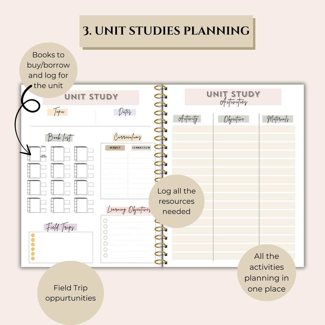 ULTIMATE Homeschool Planner 2025-26 | Neutral Layout | Block + Loop ...