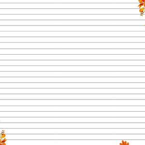 Pretty Notebook Paper Lined & Unlined Fall / Autumn Theme - Etsy