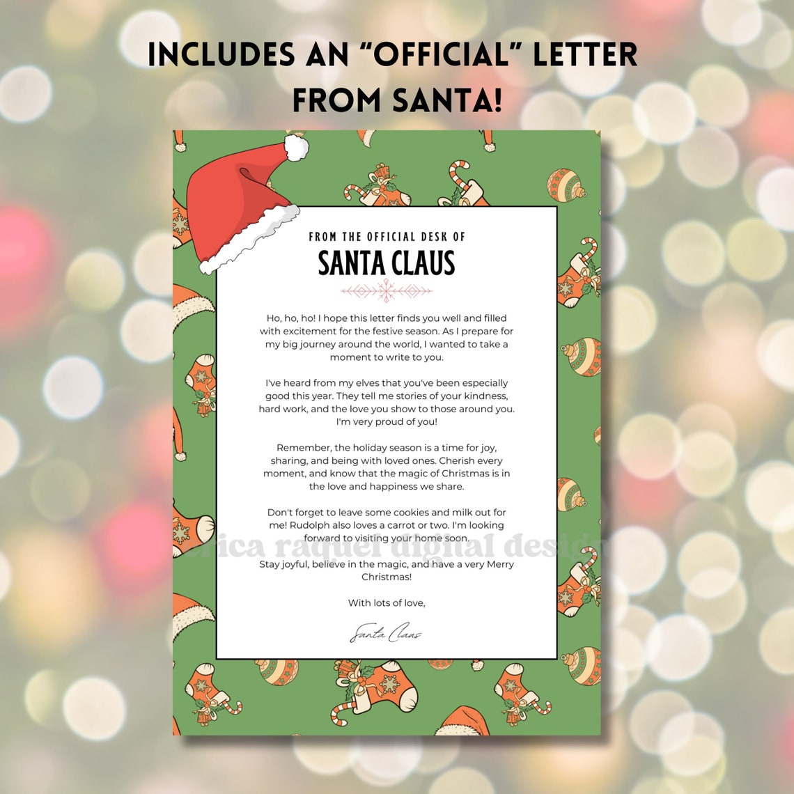 Santa Letter, Letter From Santa, Letter to Santa Printable - Etsy