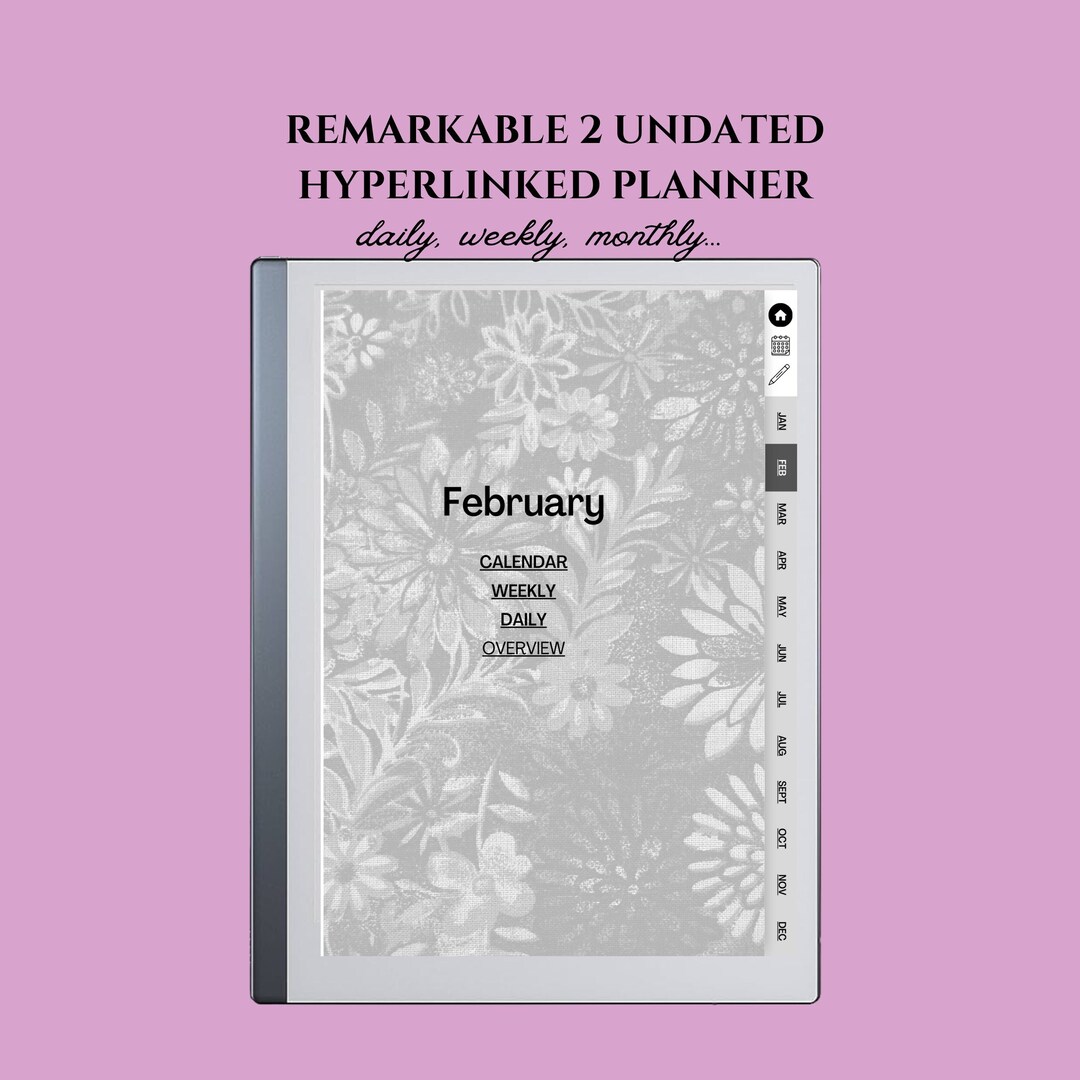 Remarkable 2 Planner (UNDATED) Remarkable 2 Templates Remarkable ...