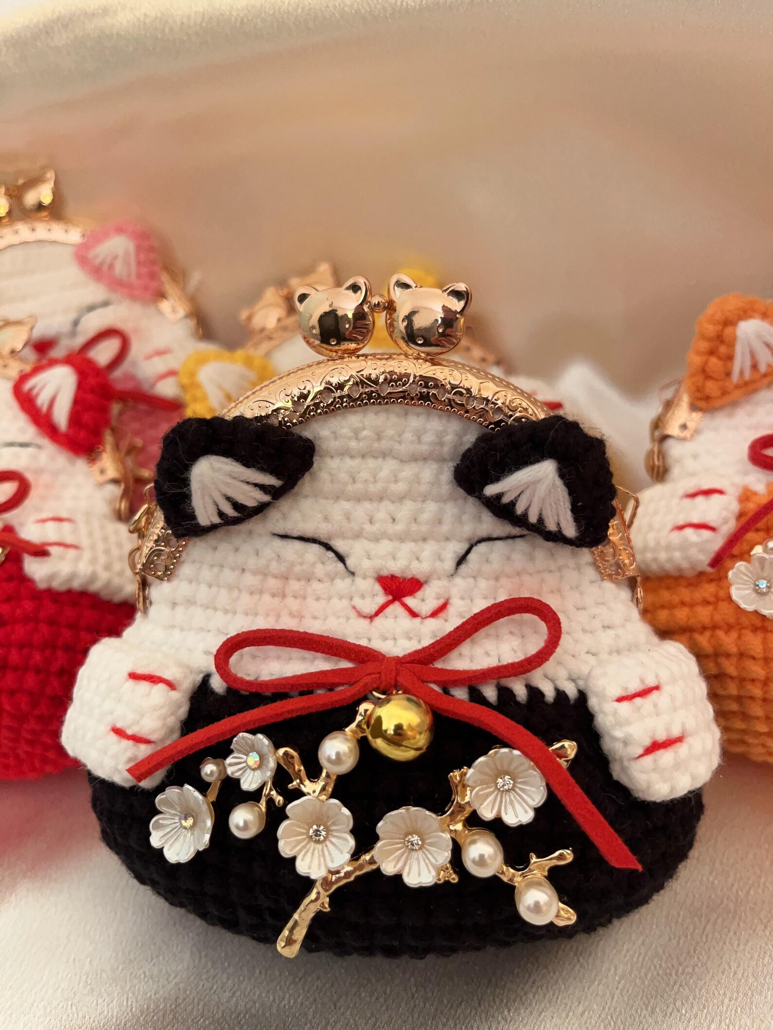 Handmade Lucky Cat Maneki-neko Coin Purse - Etsy