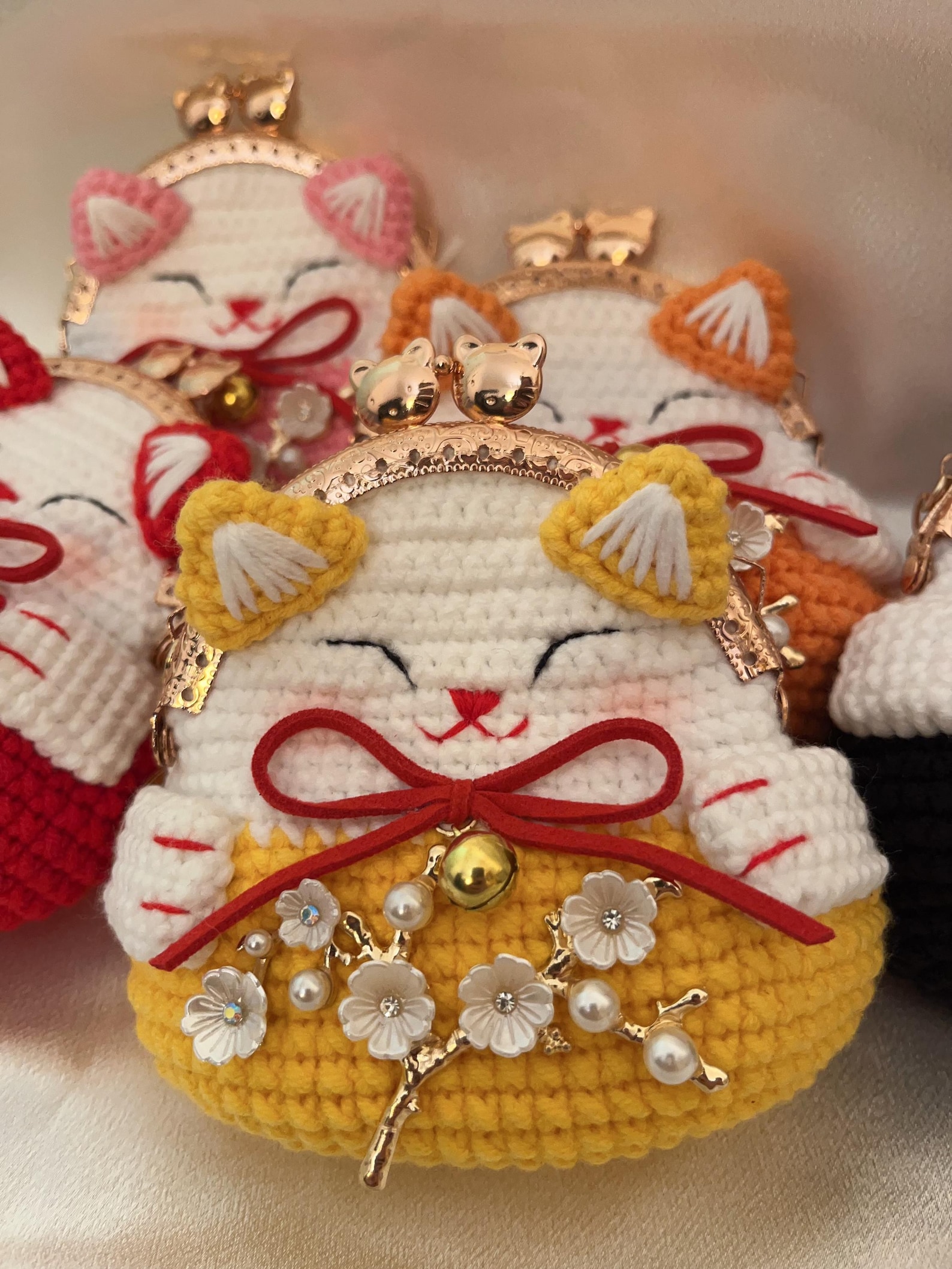 Handmade Lucky Cat Maneki-neko Coin Purse - Etsy