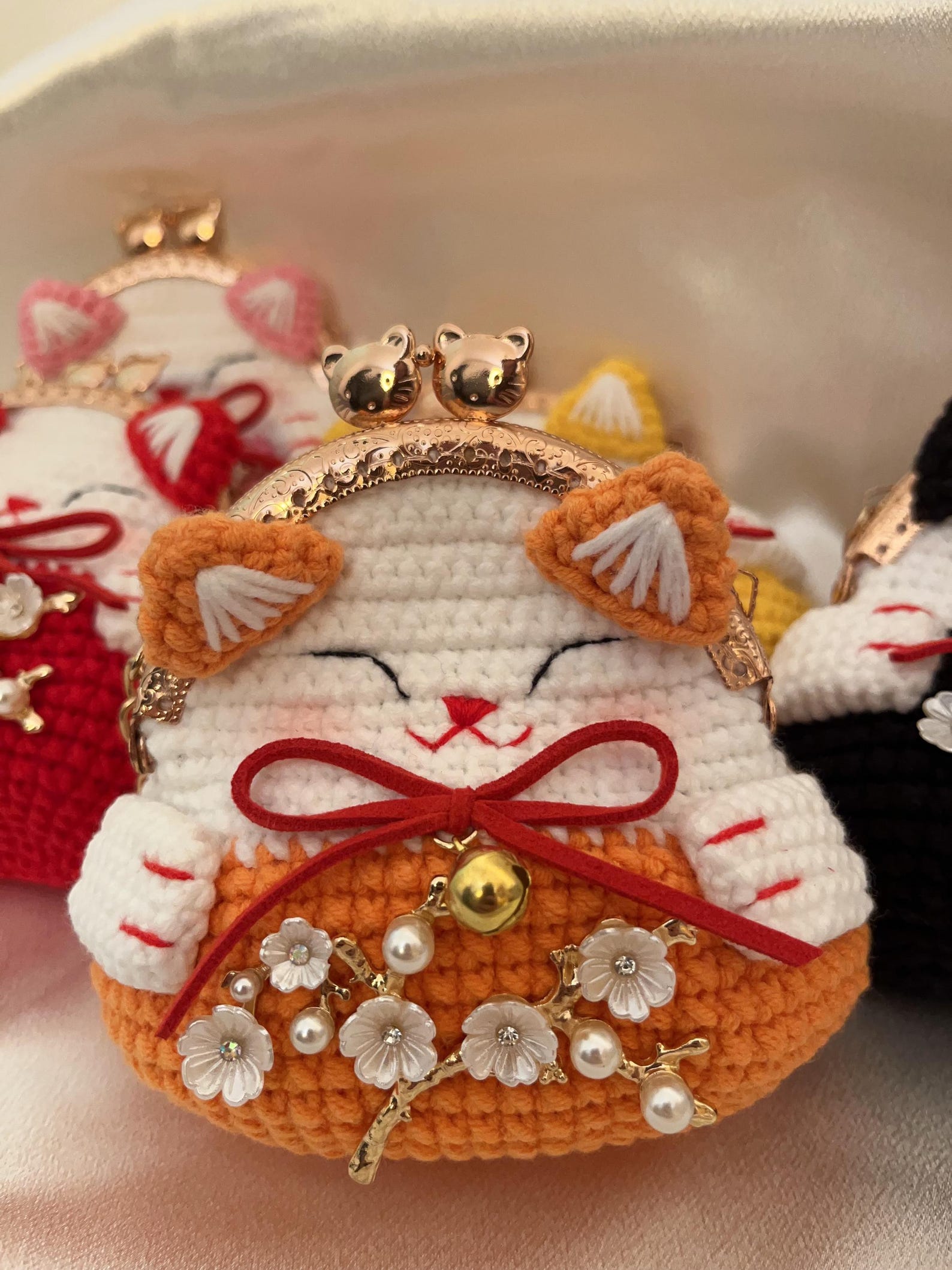 Handmade Lucky Cat Maneki-neko Coin Purse - Etsy