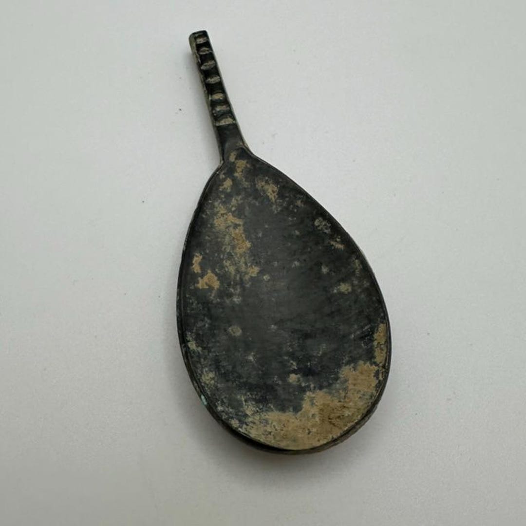 Ancient Roman Metal Spoon With Ring and Dot Motifs - C. 1st - 3rd ...