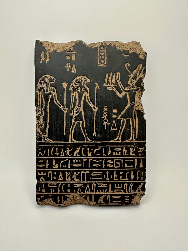 Ancient Egyptian Stone Relief Tablet - New Kingdom Period, Circa 1550 ...