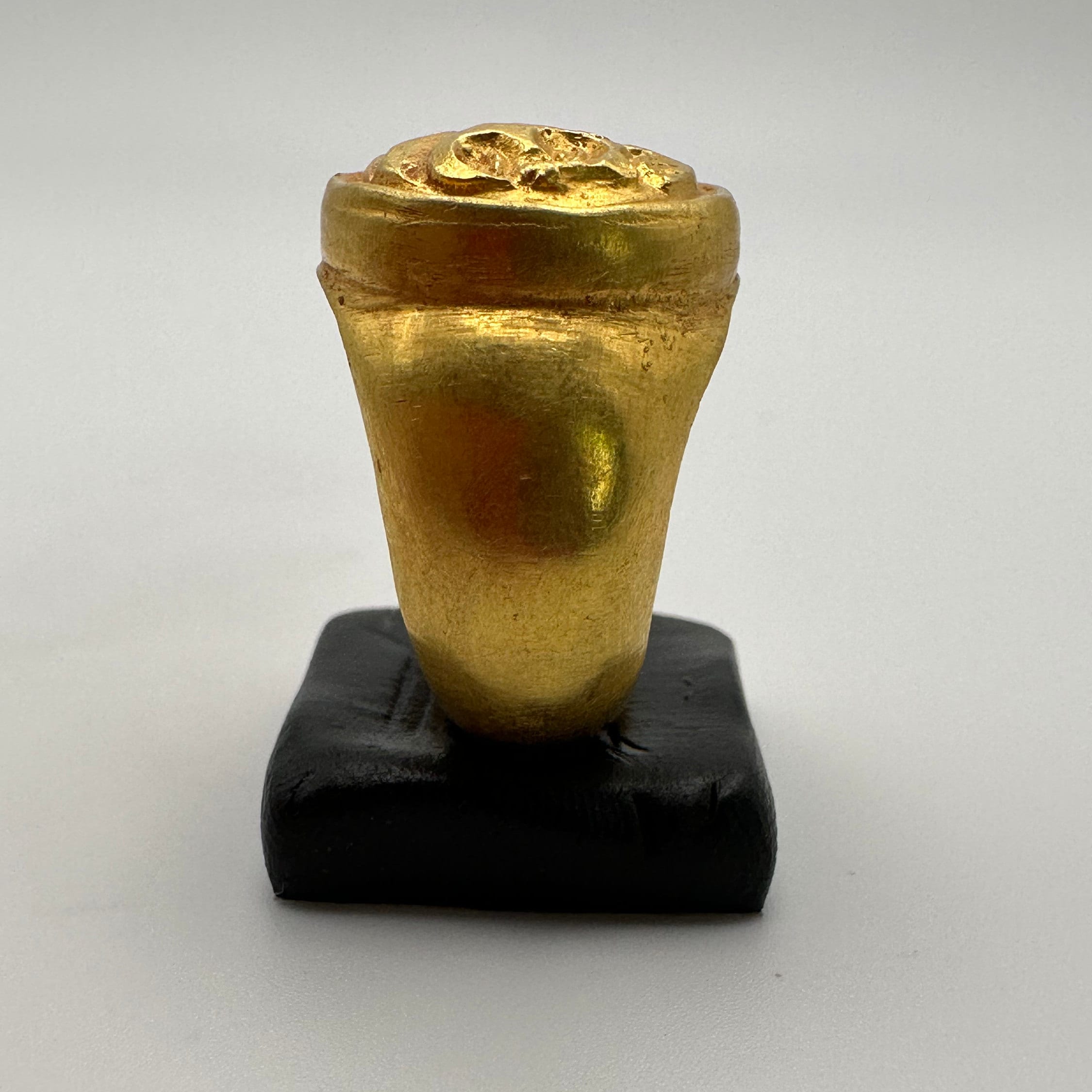 Ancient Greek Figure Head Solid High Carat Gold Finger Ring / C. 1st ...