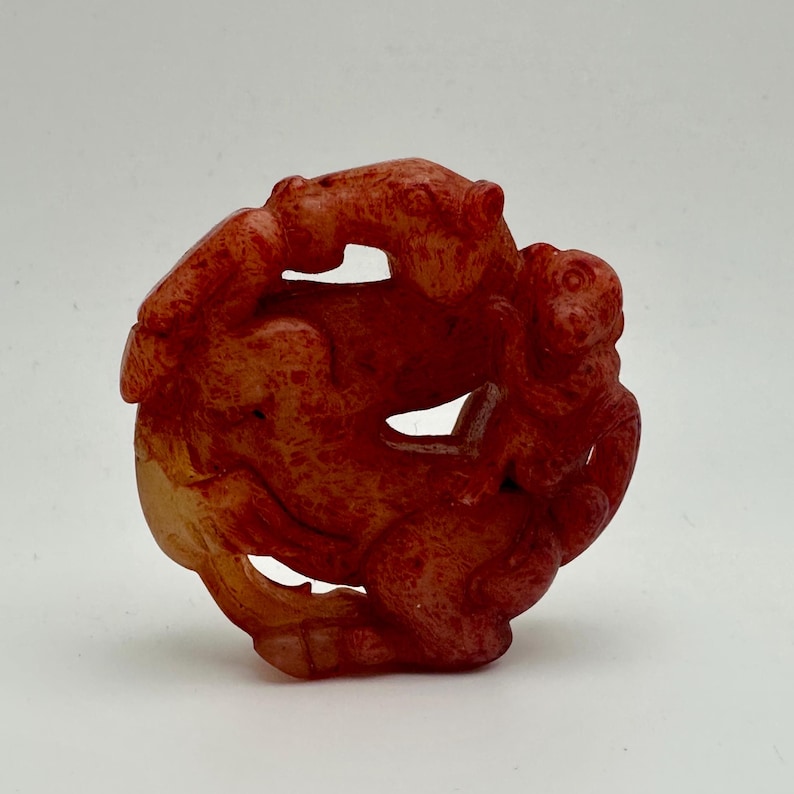 Rare Ancient Mesopotamian Agate Carving of Intertwined Animals - Bronze ...