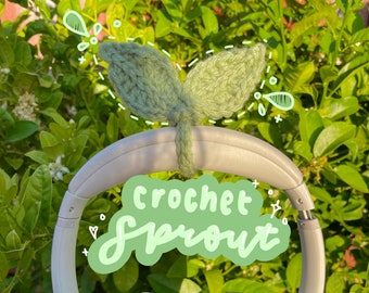 Crochet Sprout Headphone Accessory - Etsy