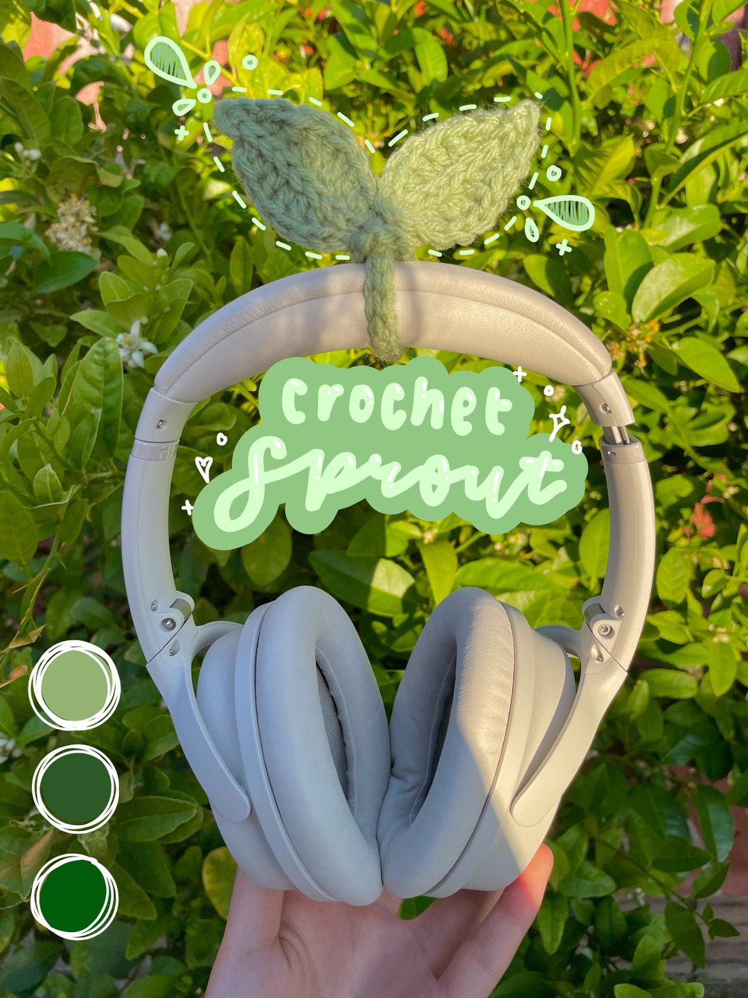 Crochet Sprout *࿐ | Headphone Accessory, Cable Tie, Bookmark - Etsy