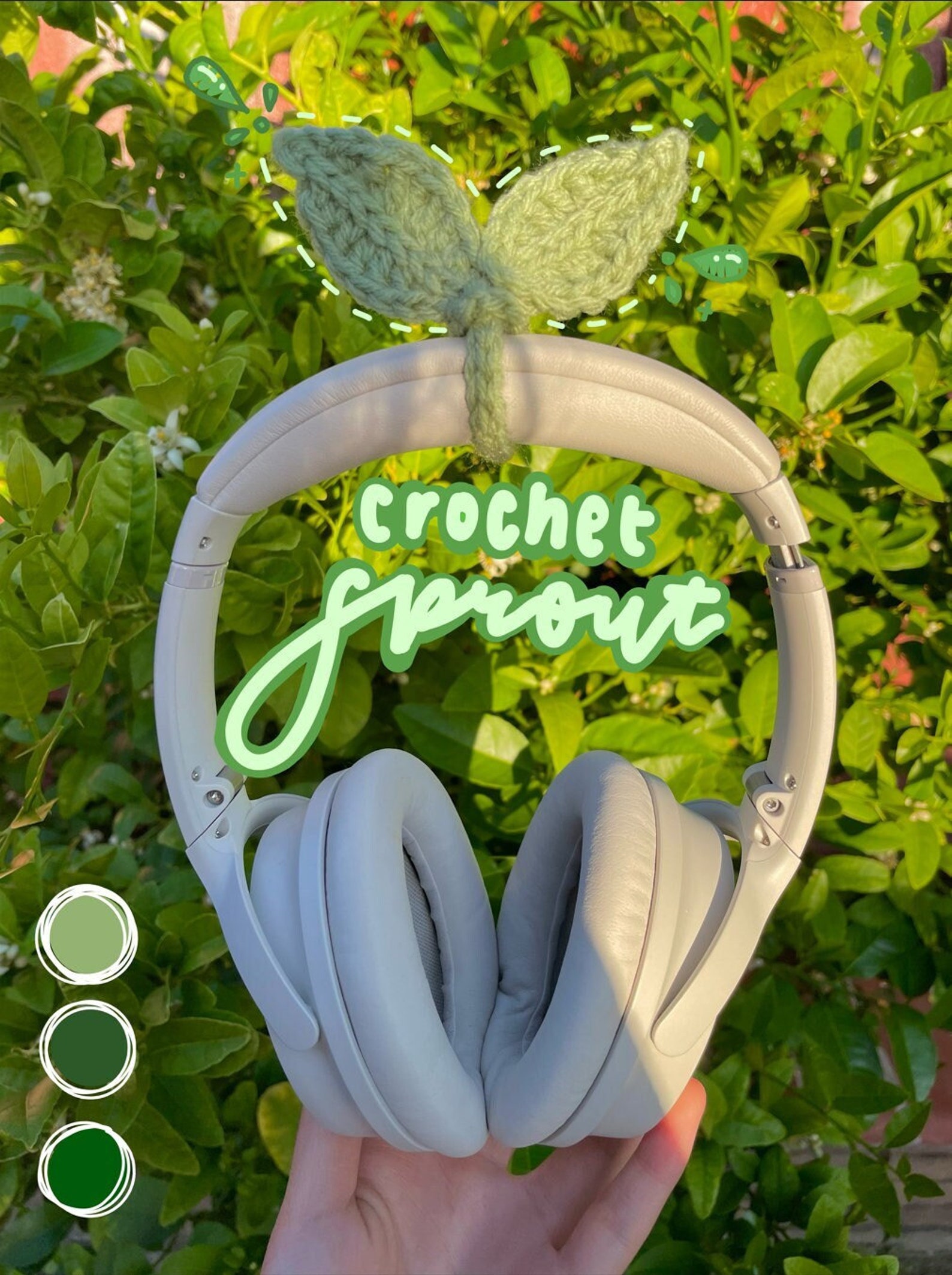 Crochet Sprout Headphone Accessory Cable Tie Bookmark - Etsy