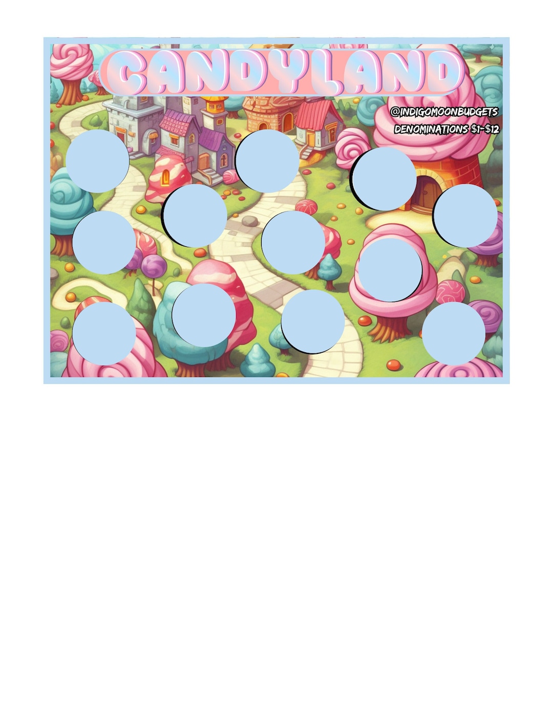 Candyland Scratch and Save Savings Challenge - Etsy