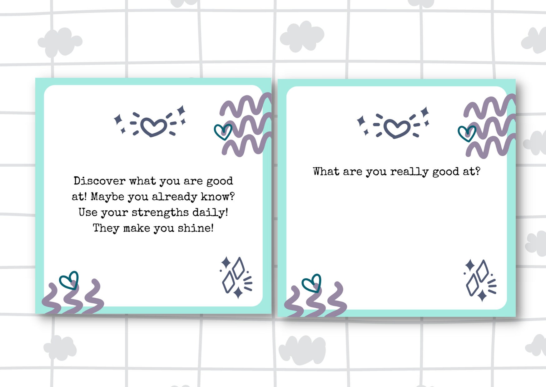 Self-esteem Cards PDF - Etsy
