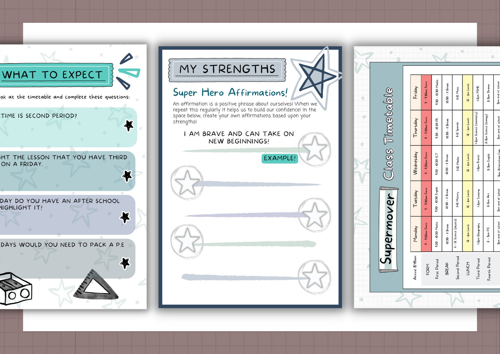 Secondary School Transition Workbook PDF - Etsy UK