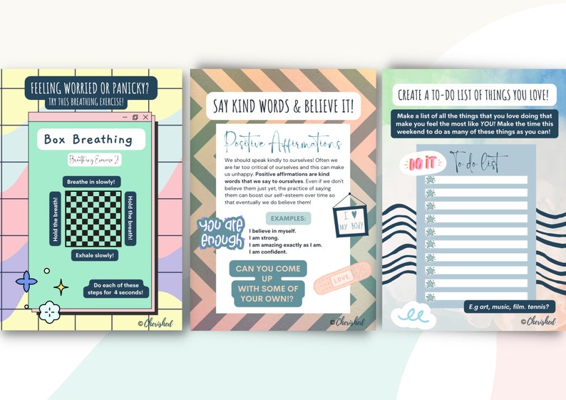 Mental Health Activity Cards PDF - Etsy