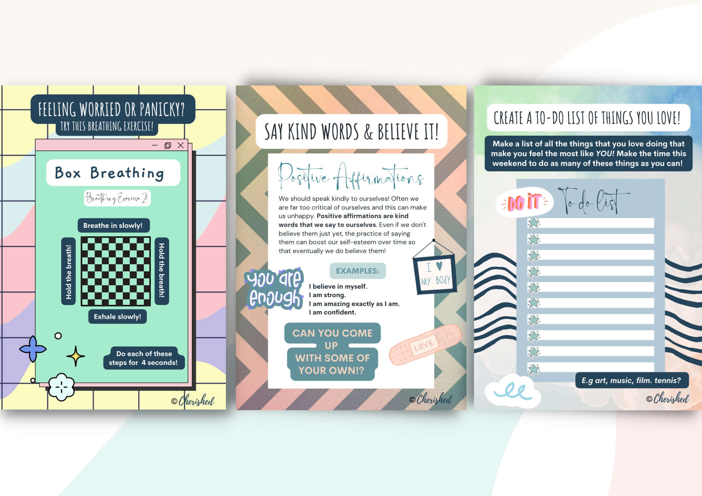 Mental Health Activity Cards PDF - Etsy